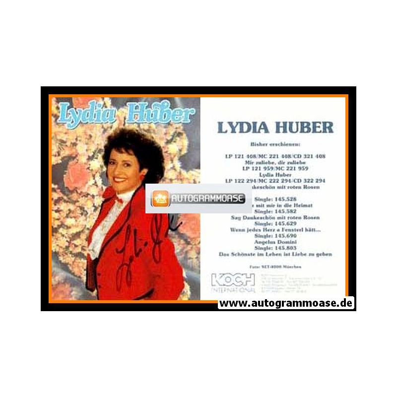 Autogramm Volksmusik | Lydia HUBER | 1990 "Das Schönste Im Leben Ist